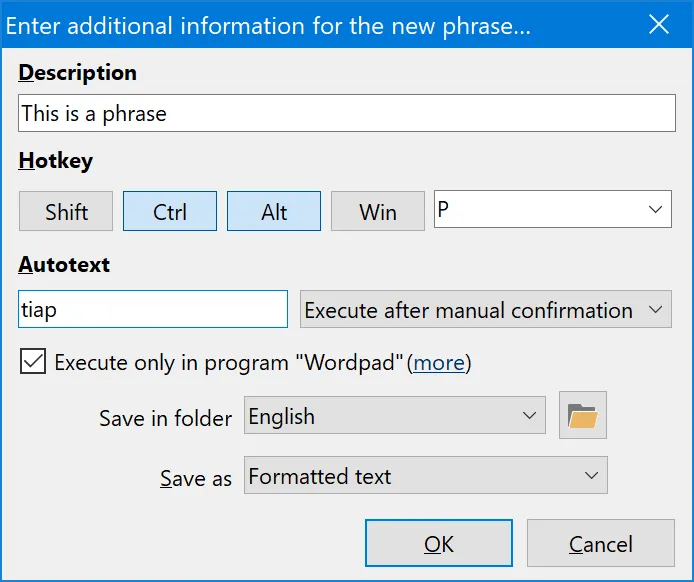 PhraseExpress - Getting started
