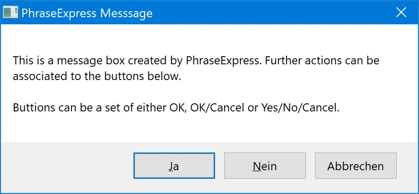 PhraseExpress - Output